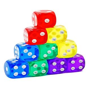 Gaming Dice Translucent Color Multi-Purpose Party Board Game Dice ...