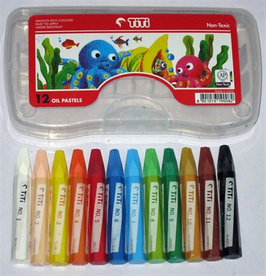 Buy Titi Crayon Color 12 Pcs Pack | Non-Toxic Oil Pastel Crayon Sticks ...