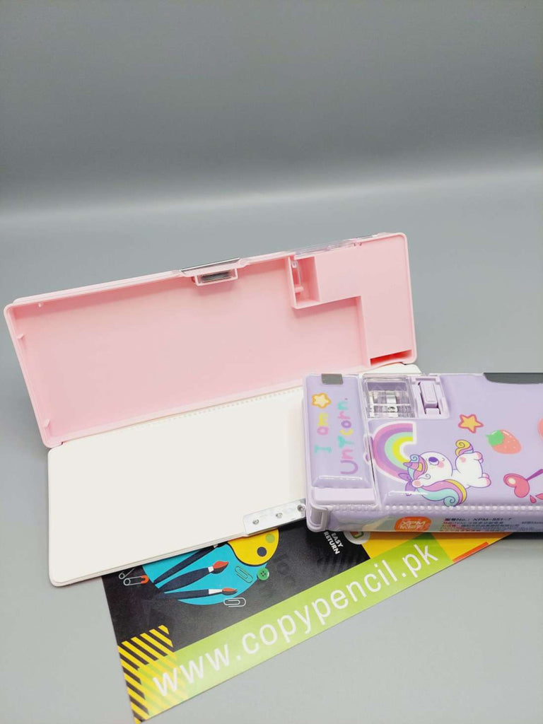 3D Unicorn Themed Geometry Box For Girls,Magnetic Pencil Case for ...