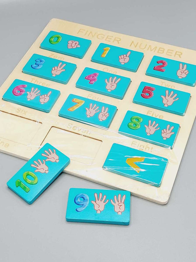 Buy Finger Numbers Counting Wooden Board Toy Early Maths Learning ...