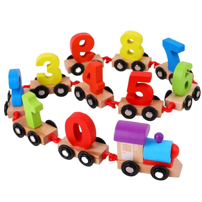 Buy Magnetic Digital Train Toy For Kids Wooden Number Cars Fun Learning ...